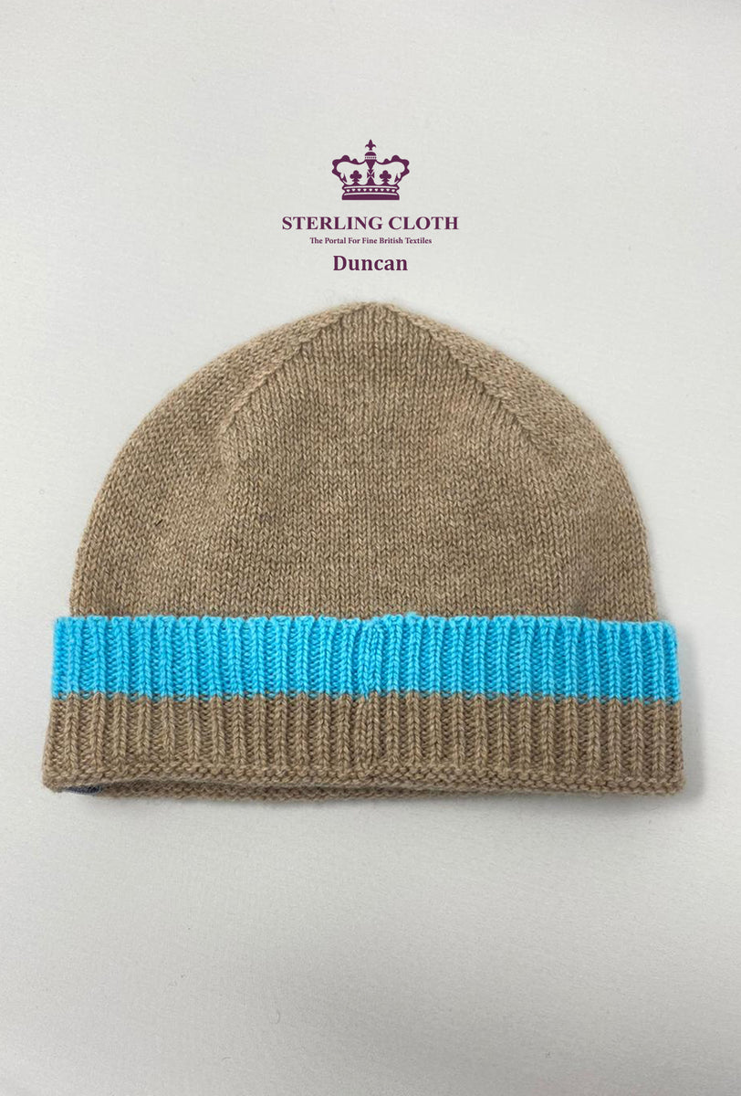 Duncan - Pure Merino Wool, Knitted Beanie Hat, Made in Scotland, Light ...