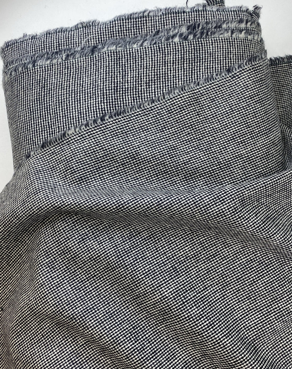 Pure Wool Undyed collection Black White Knit Weave Fabric – Sterling Cloth